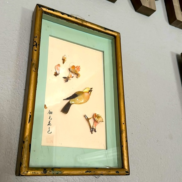 Art | Vintage Chinese Shell Carving Shadow Box | Poshmark